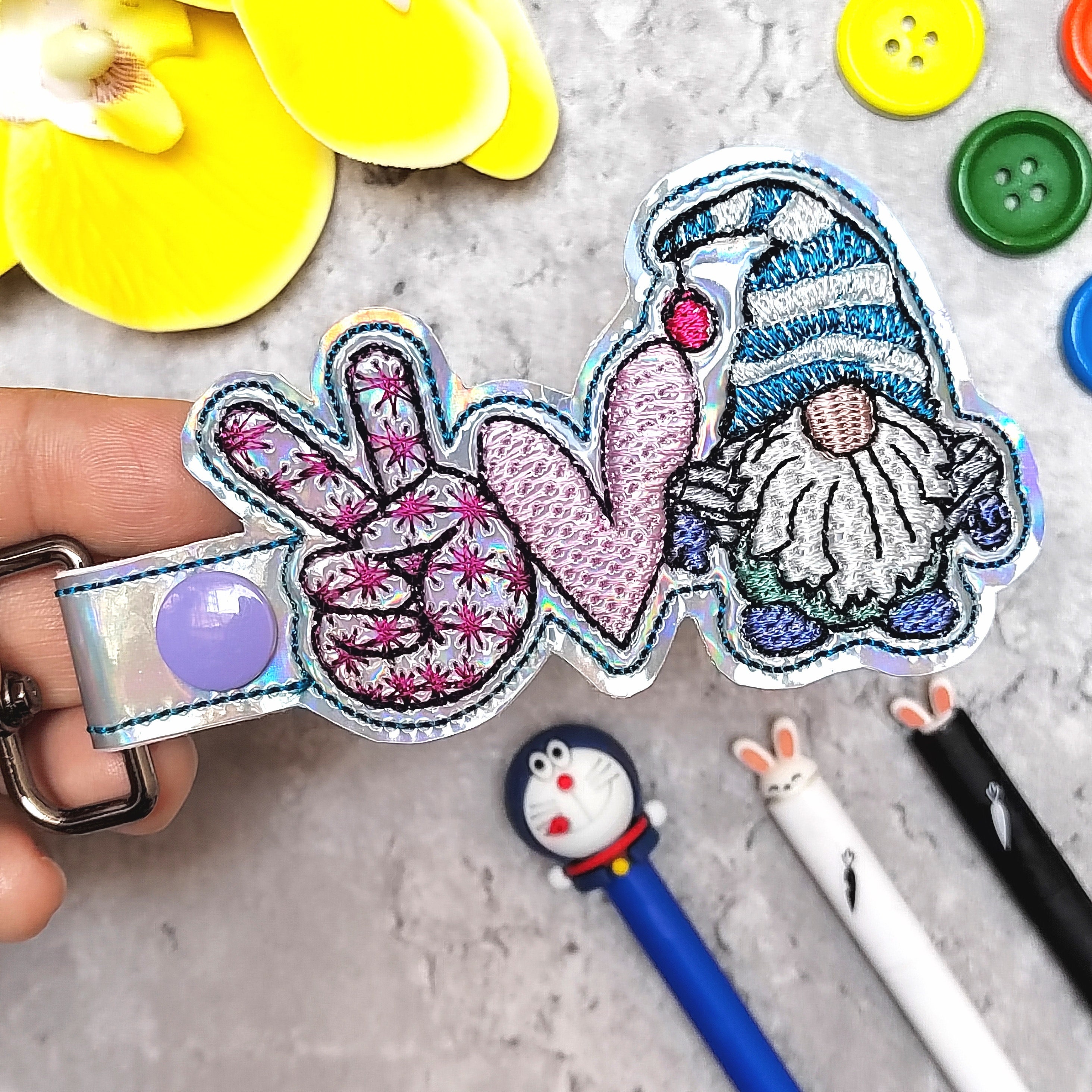 In the Hoop Embroidery Designs Features Key Fob Embroidery Designs ...