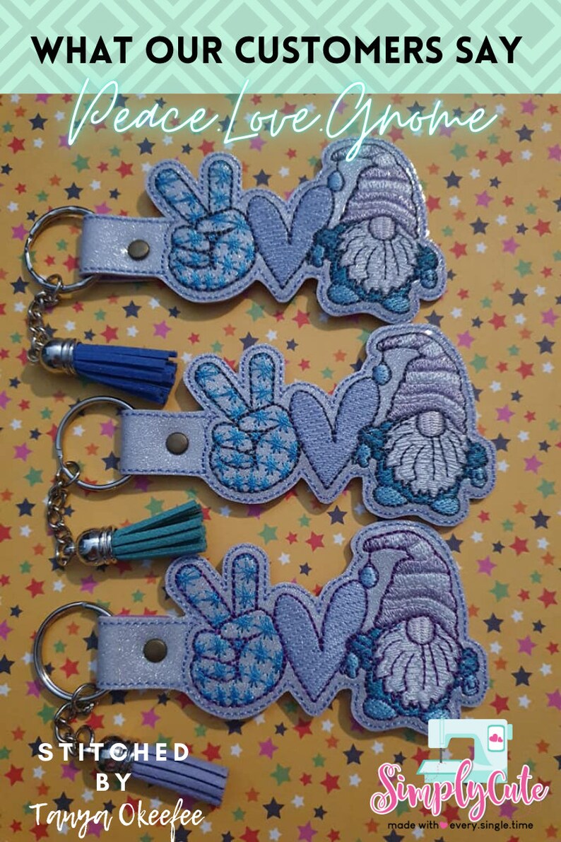 In the Hoop Embroidery Designs Features Key Fob Embroidery Designs ...