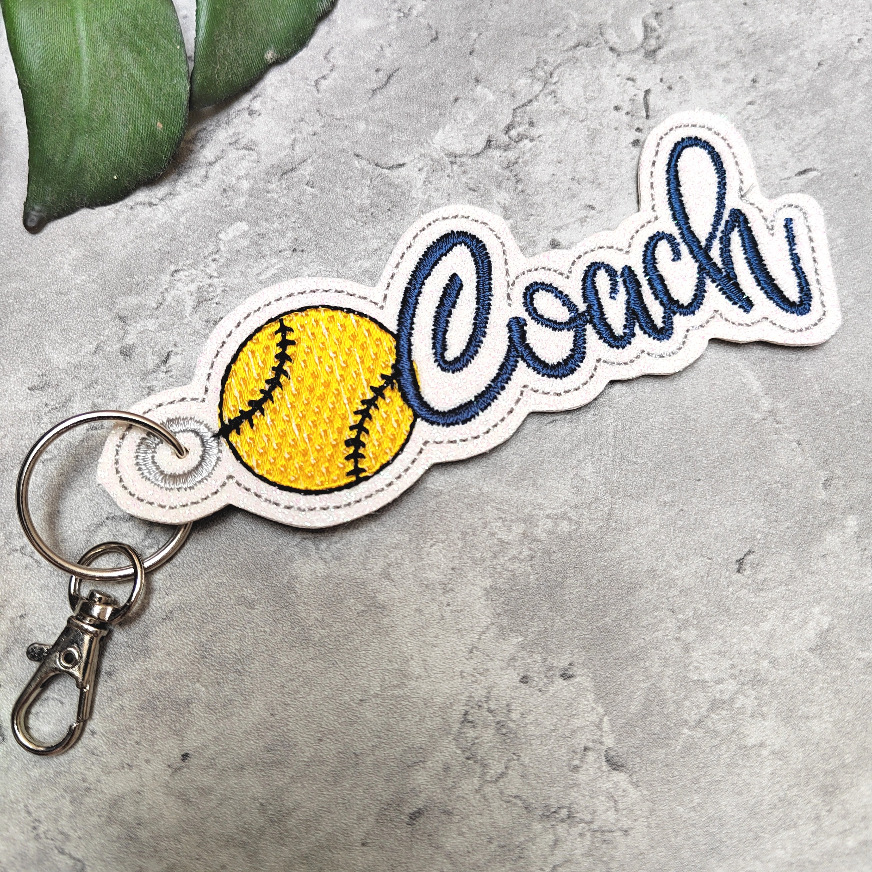 Softball Embroidery Design, ITH Snap Tab Embroidery Designs, Coach ...