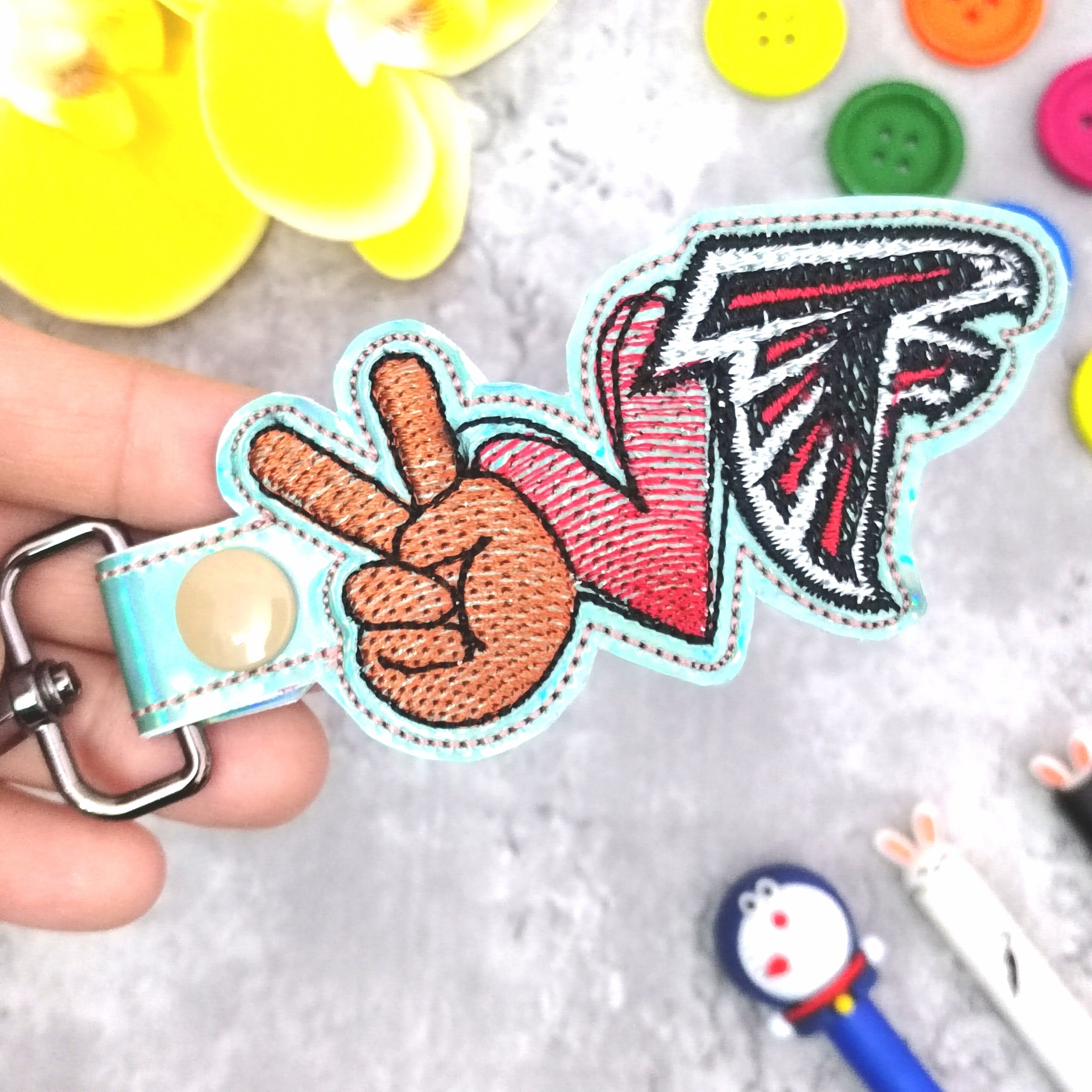Trendy Machine Embroidery Design, Key Fob Embroidery Design, Embroidery ...