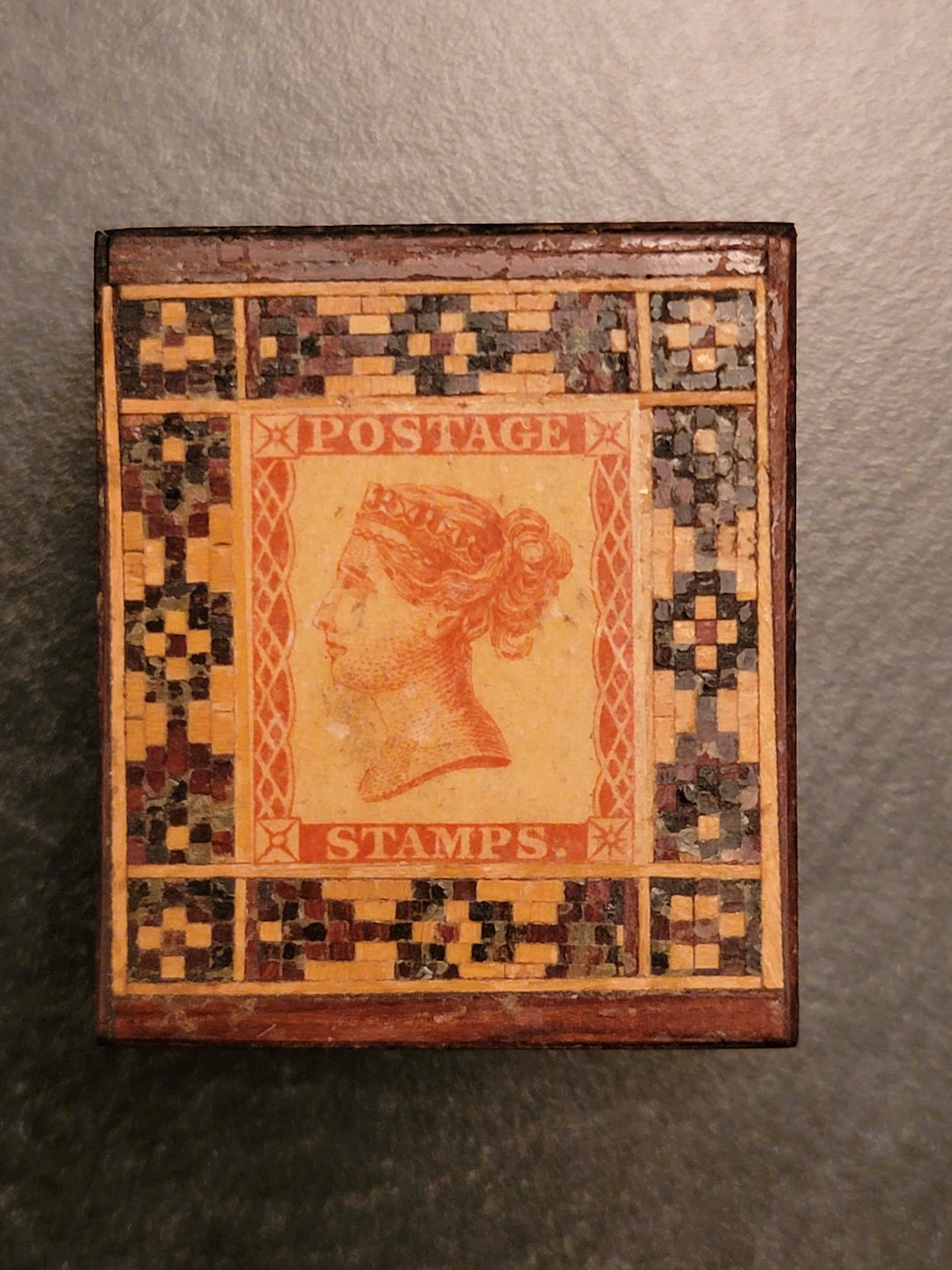 Victorian Tunbridge Ware Stamp Box - Etsy