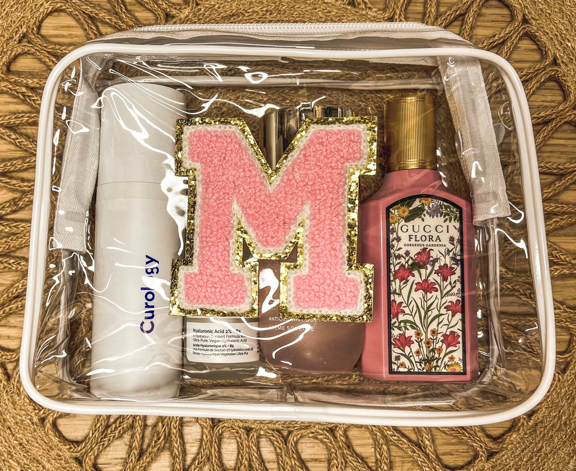 Patch Letter Toiletry Bag Trendy Patch Letters Chenille - Etsy