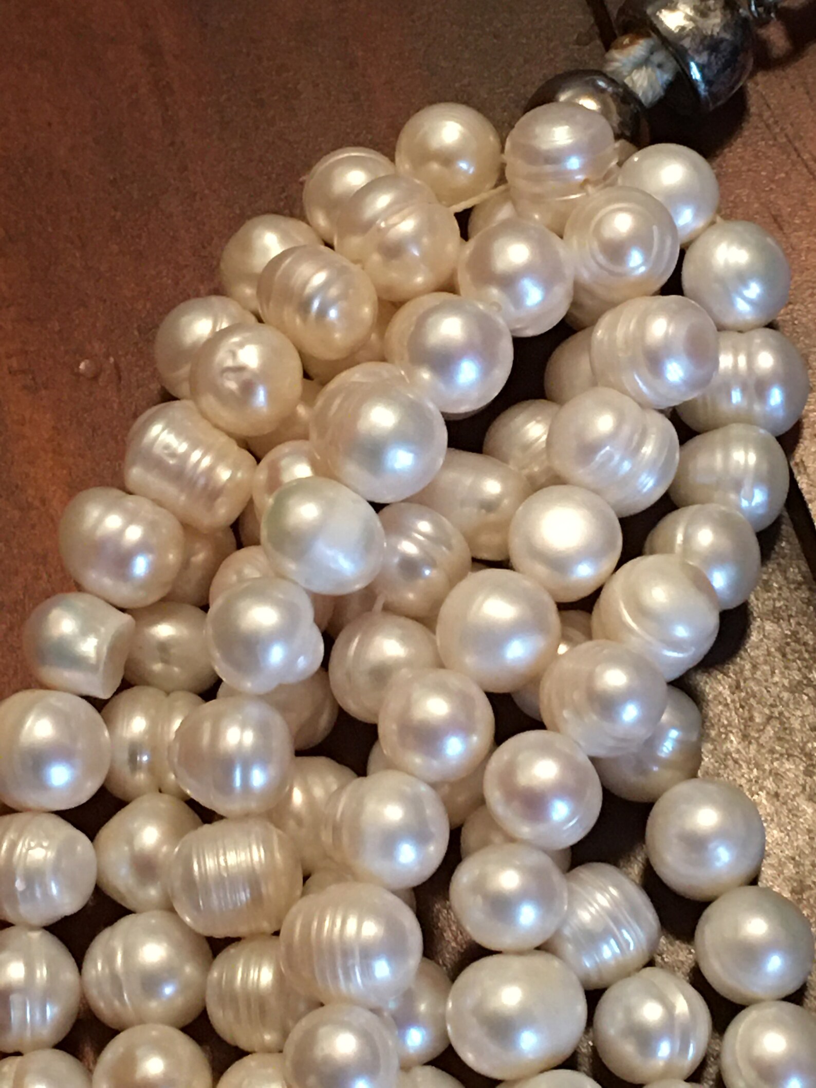 100% Akoya Genuine Baroque Huge Seawater Pearls and Black Onyx Pearls ...