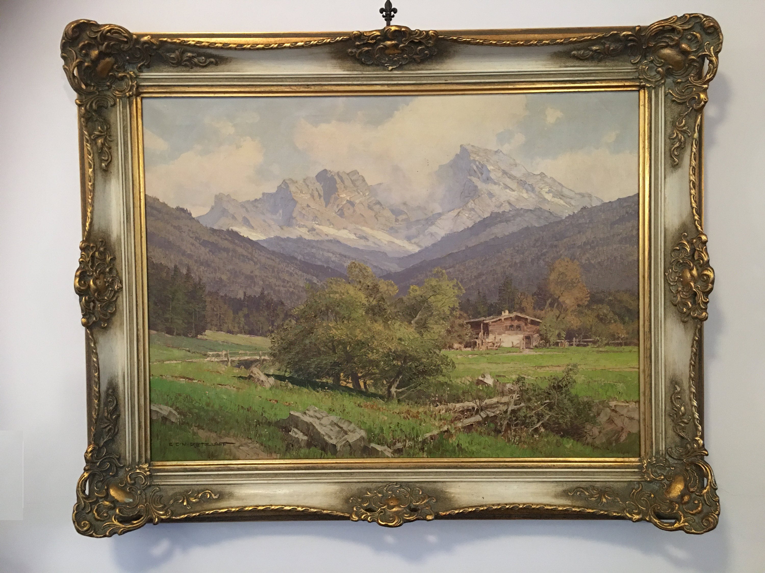 Ernst Carl Walter Retzlaff Genuine Painting Oil on Canvas, Berlin 1898 ...