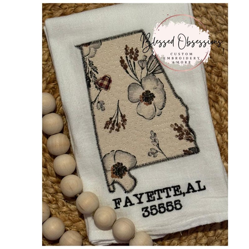 Applique Tea Towel - Etsy