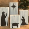 Personalized Ornaments-set of 6, Wood Block Christmas Ornaments ...