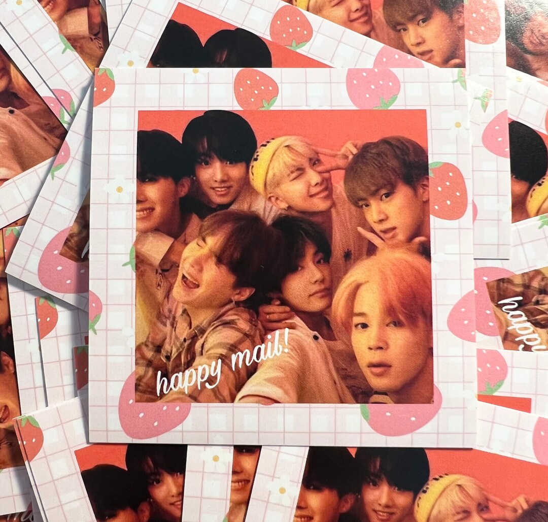 BTS Happy Mail Sticker Bangtan Sonyeondan Kpop Trades Custom Mail ...