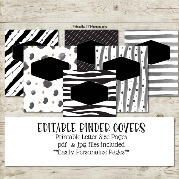 Binder Covers Printable - Etsy