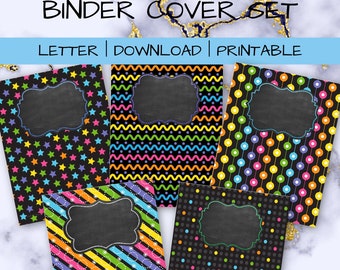 Editable Printable Binder Cover Set - Etsy