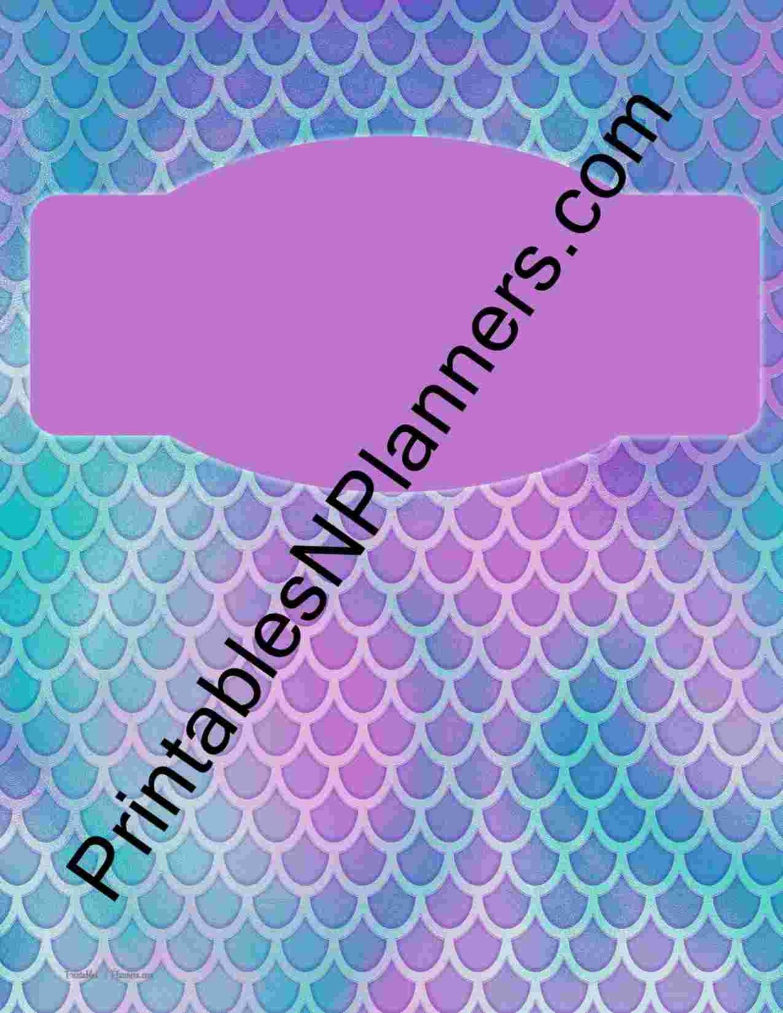 Mermaid Printable Binder Covers, Blue, Aqua, Green, Instant Download ...