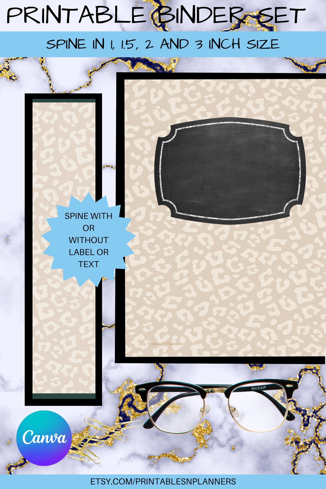 Tropical Print Printable Binder Cover Set Binder Cover Spine - Etsy