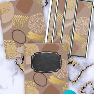 Tropical Print Printable Binder Cover Set Binder Cover Spine and Back ...