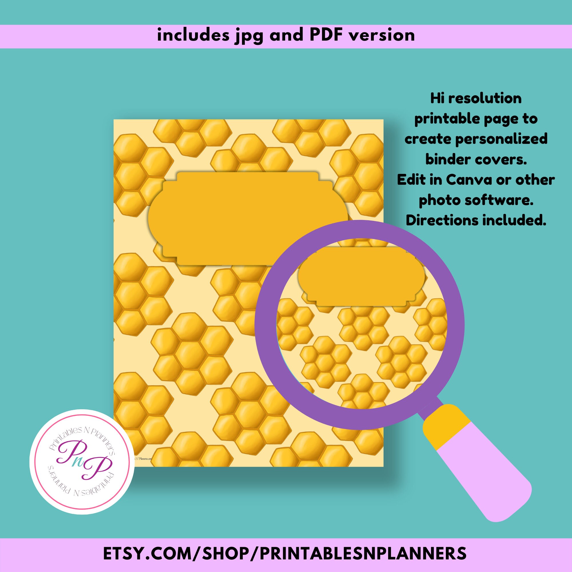 Printable Binder Covers With Bees and Daisy Flowers, Spring Flowers ...