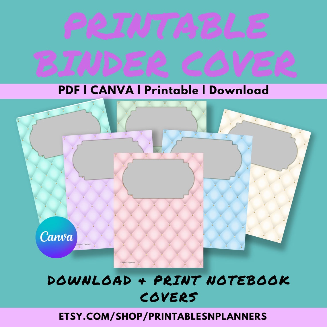 Pastel Elegant Printable Binder Covers, Download Binder Cover Inserts ...