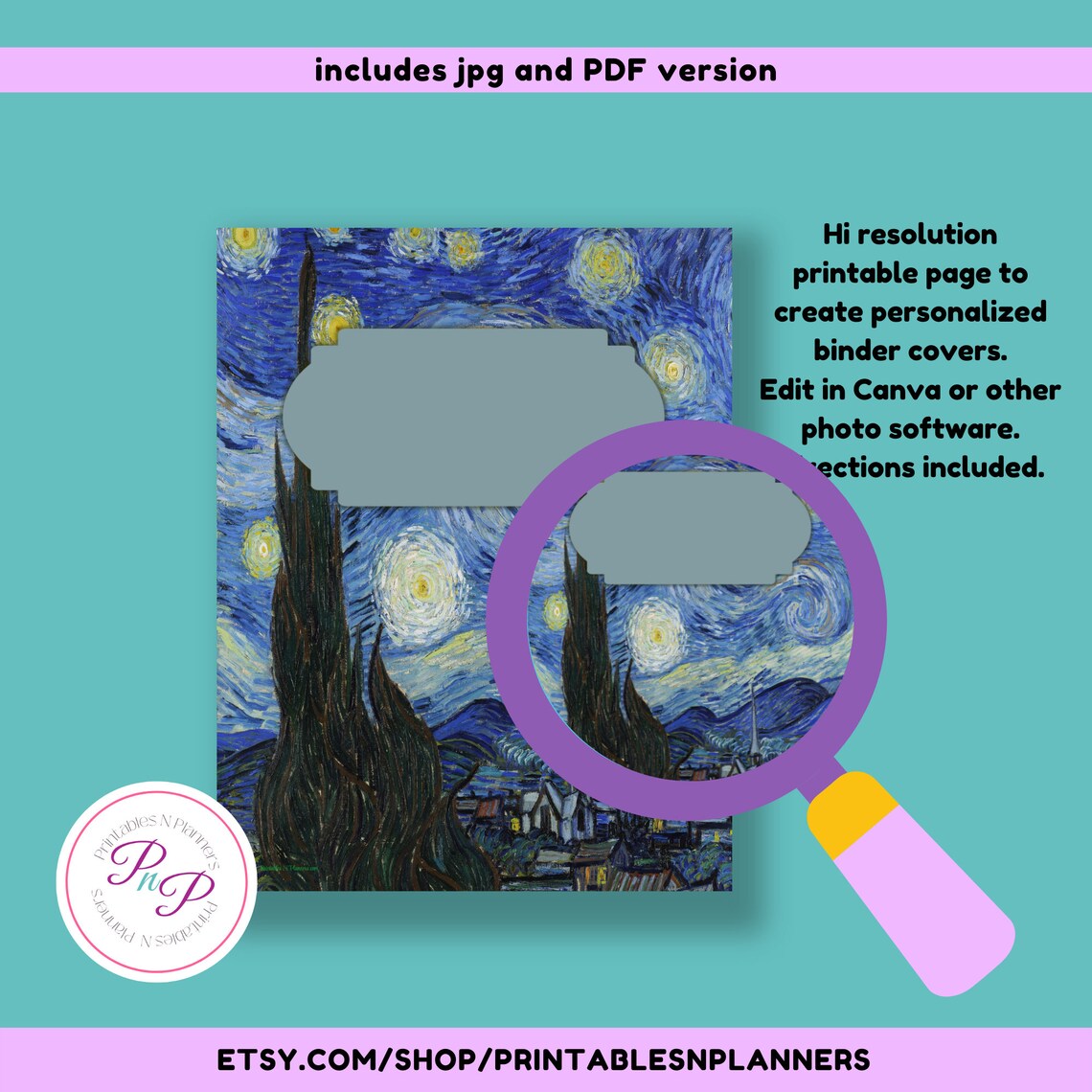 Beautiful Art Binder Covers, Printable, Download, School Binder Cover ...