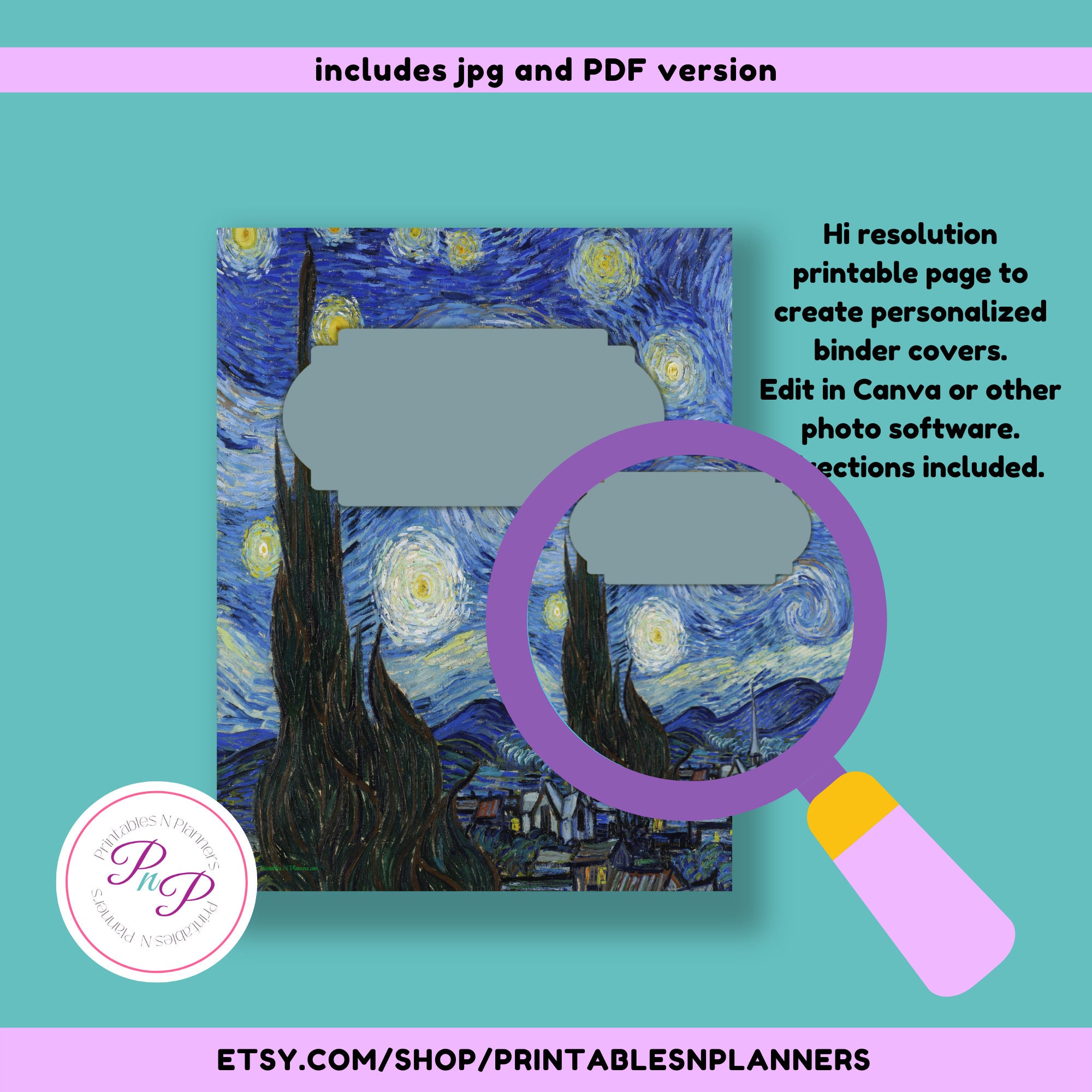 Beautiful Art Binder Covers, Printable, Download, School Binder Cover ...