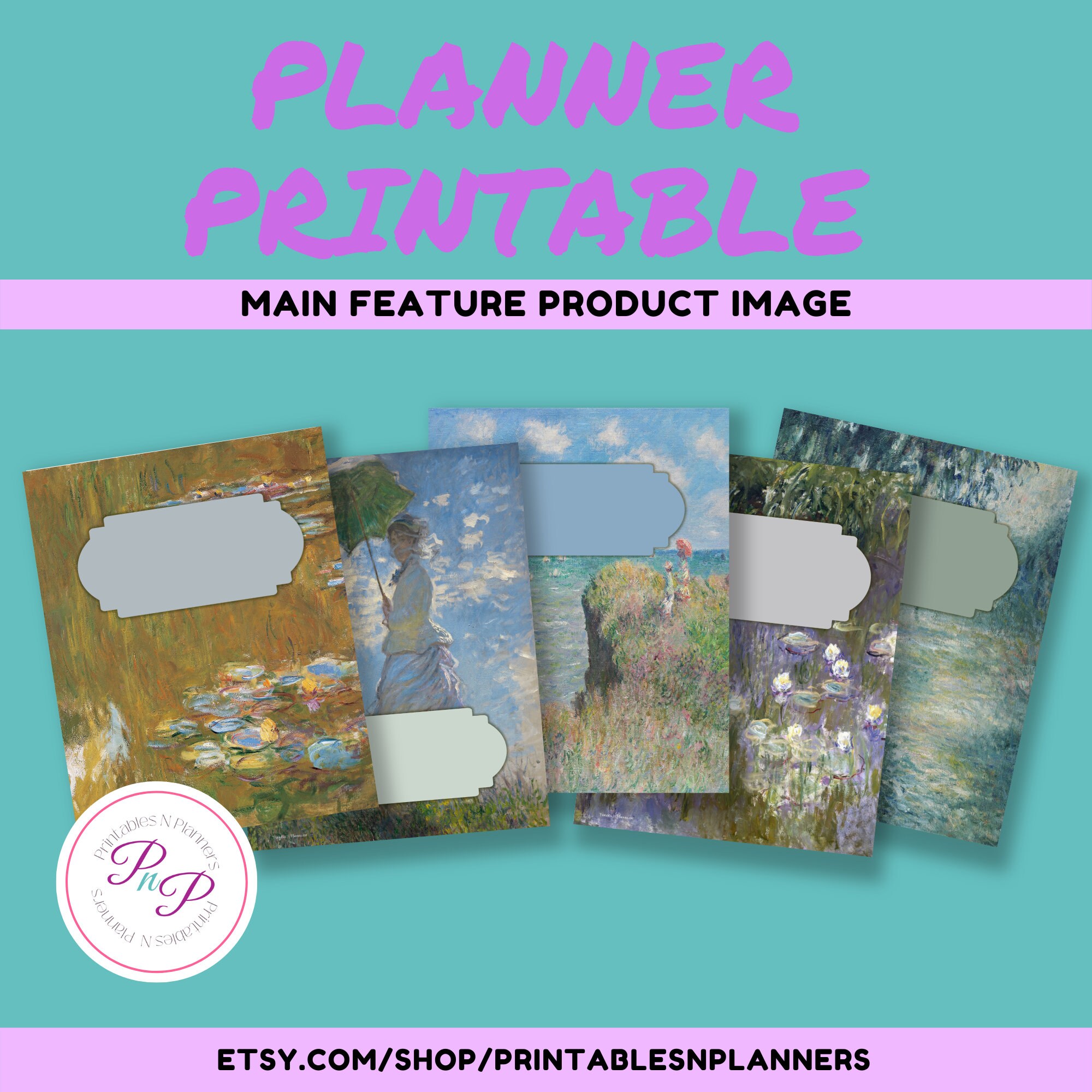 Printable Art Binder Covers, Art Notebook Covers, Planner Cover ...