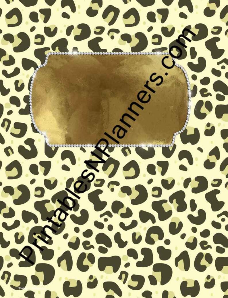 Animal Print Printable Binder Cover, Notebook Cover, Binder Cover ...