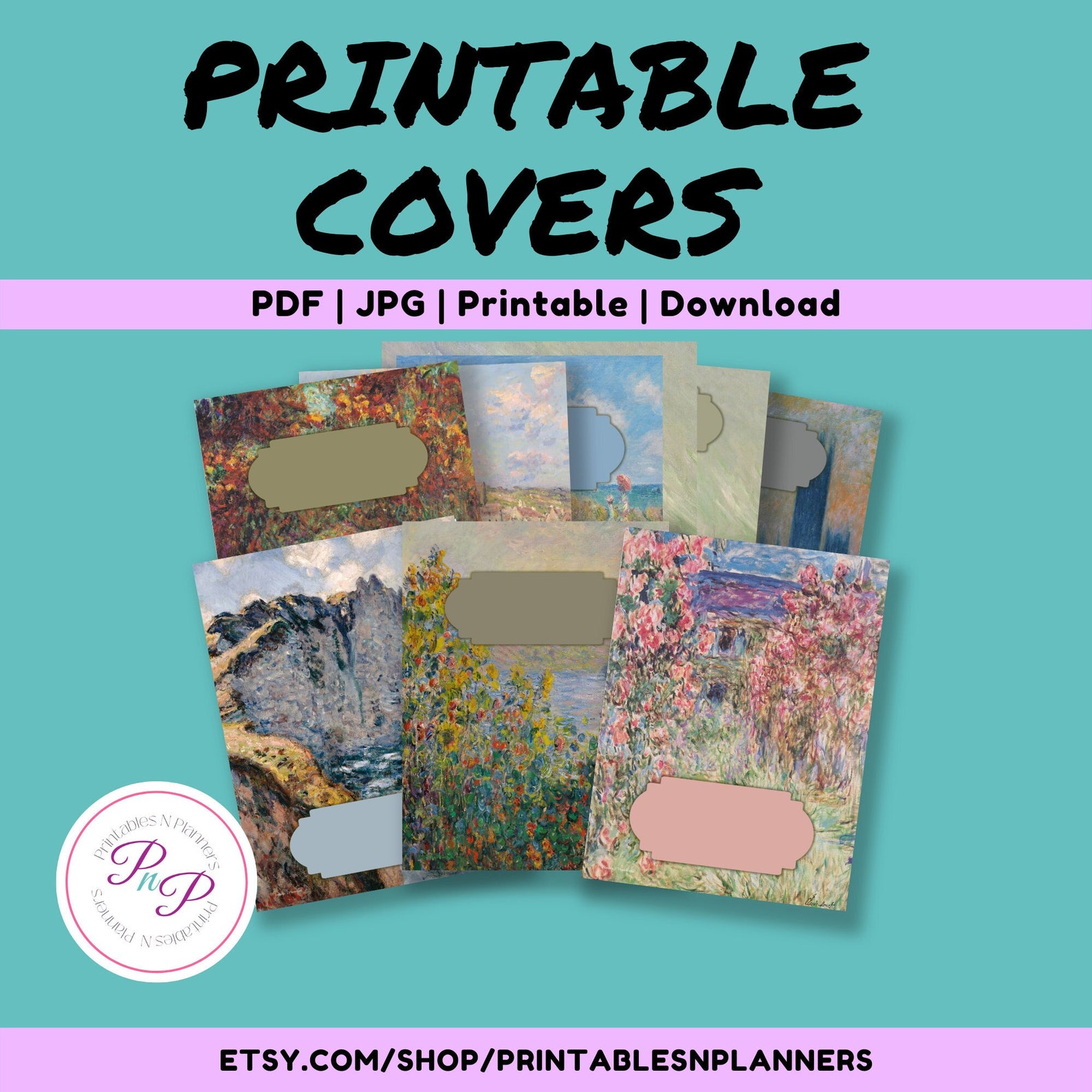 Printable Art Binder Covers, Custom Binder Cover Sheet, Student Binder ...