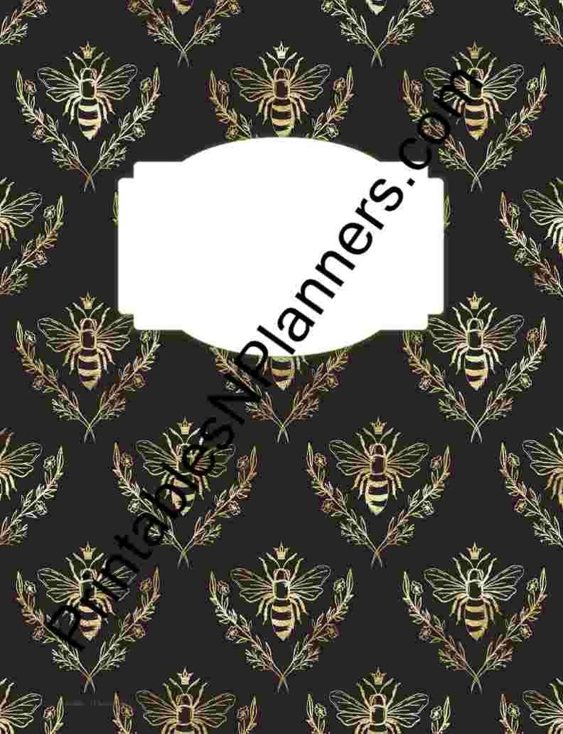 Queen Bee Printable Binder Covers, Notebook Covers, Binder Cover ...