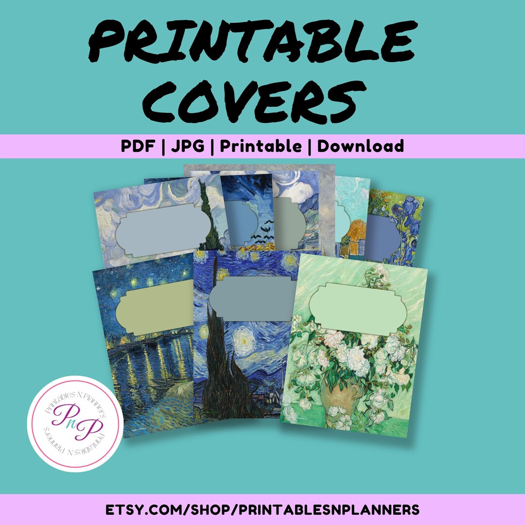 Beautiful Art Binder Covers, Printable, Download, School Binder Cover ...