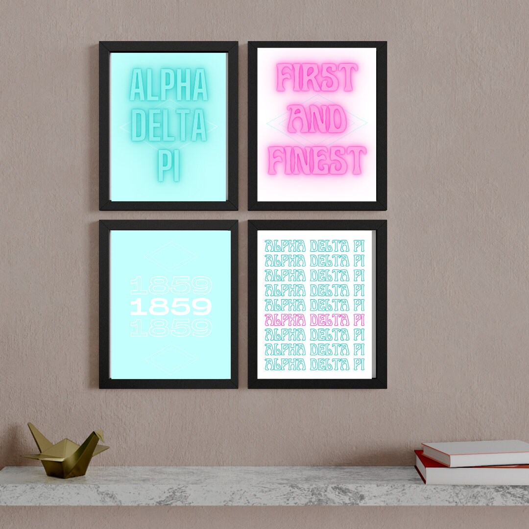 Printable Sorority Wall Art, Adpi Print Art, Big Little Sister Gift ...
