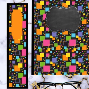 Black Rainbow Print Printable Binder Cover Set Binder Cover Spine and ...