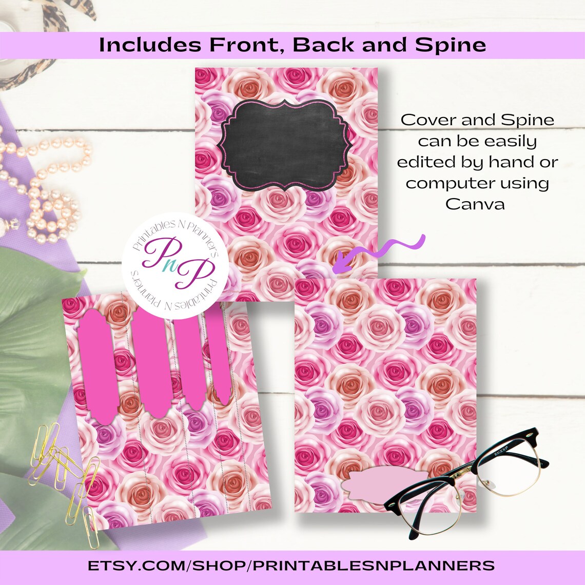 Printable Binder Cover Set, Binder Cover, Spine and Back Cover ...