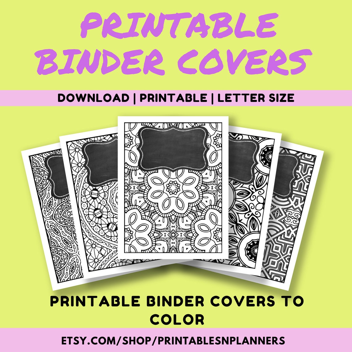 Printable Binder Covers, Coloring Sheets, Mandala 3 Coloring Sheets ...