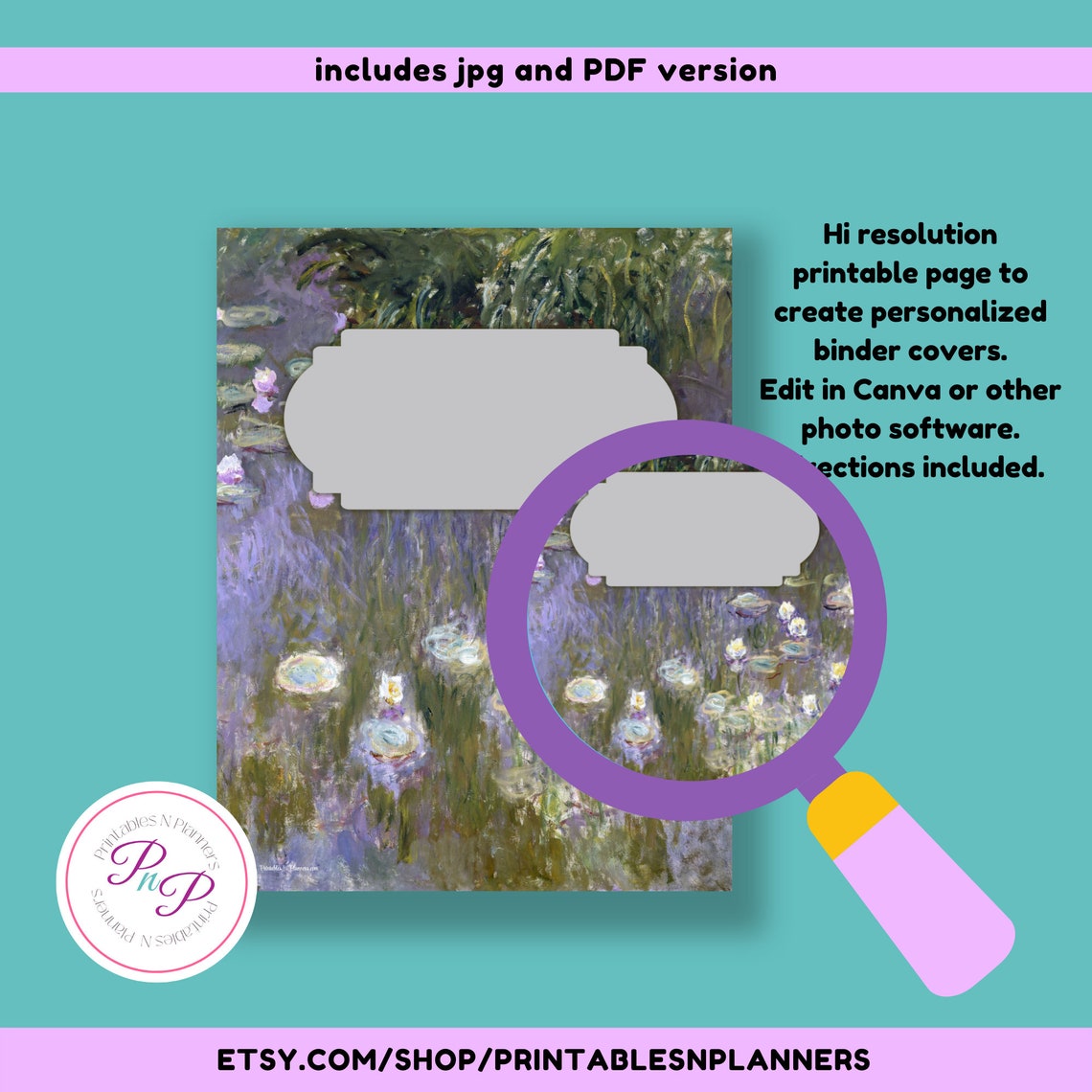 Printable Art Binder Covers Art Notebook Covers Planner | Etsy