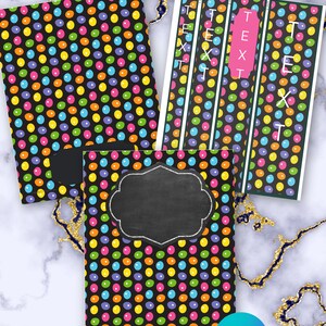 Black Rainbow Print Printable Binder Cover Set Binder Cover Spine and ...