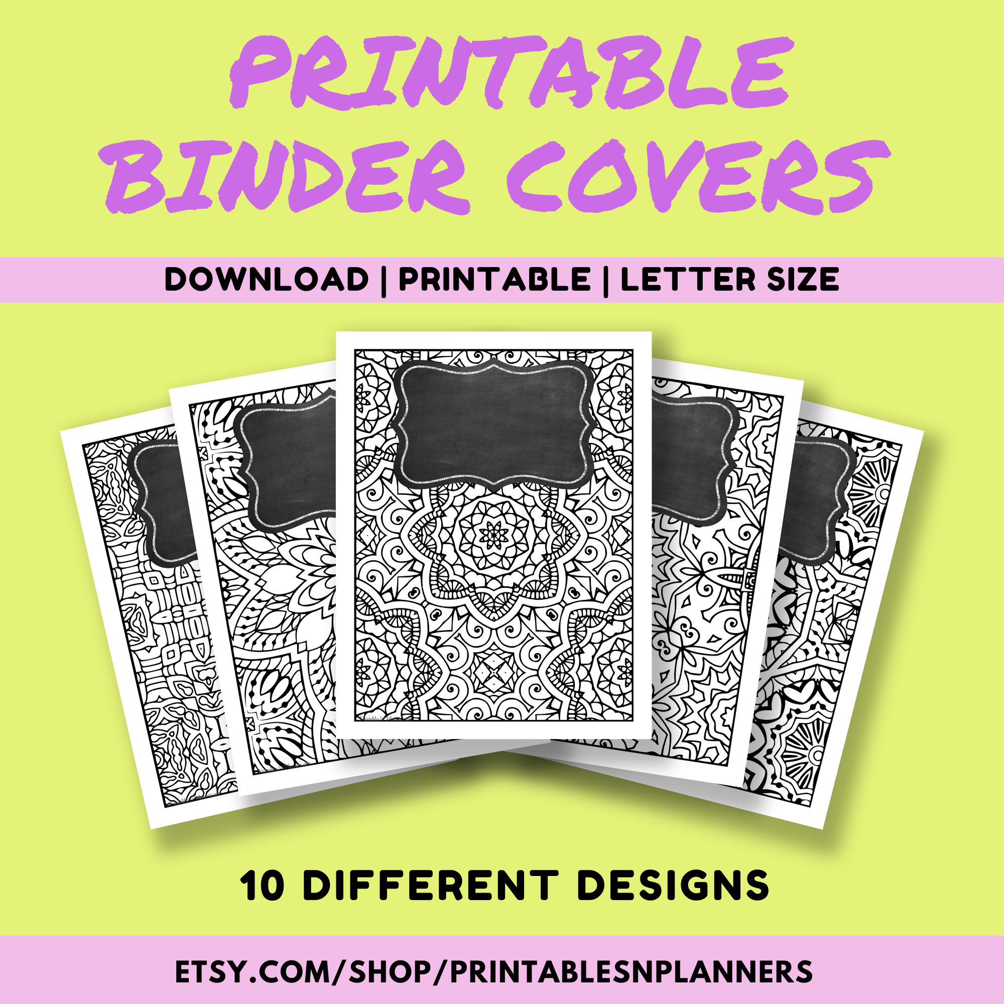 Printable Binder Covers, Coloring Sheets, Mandala 2 Coloring Sheets ...