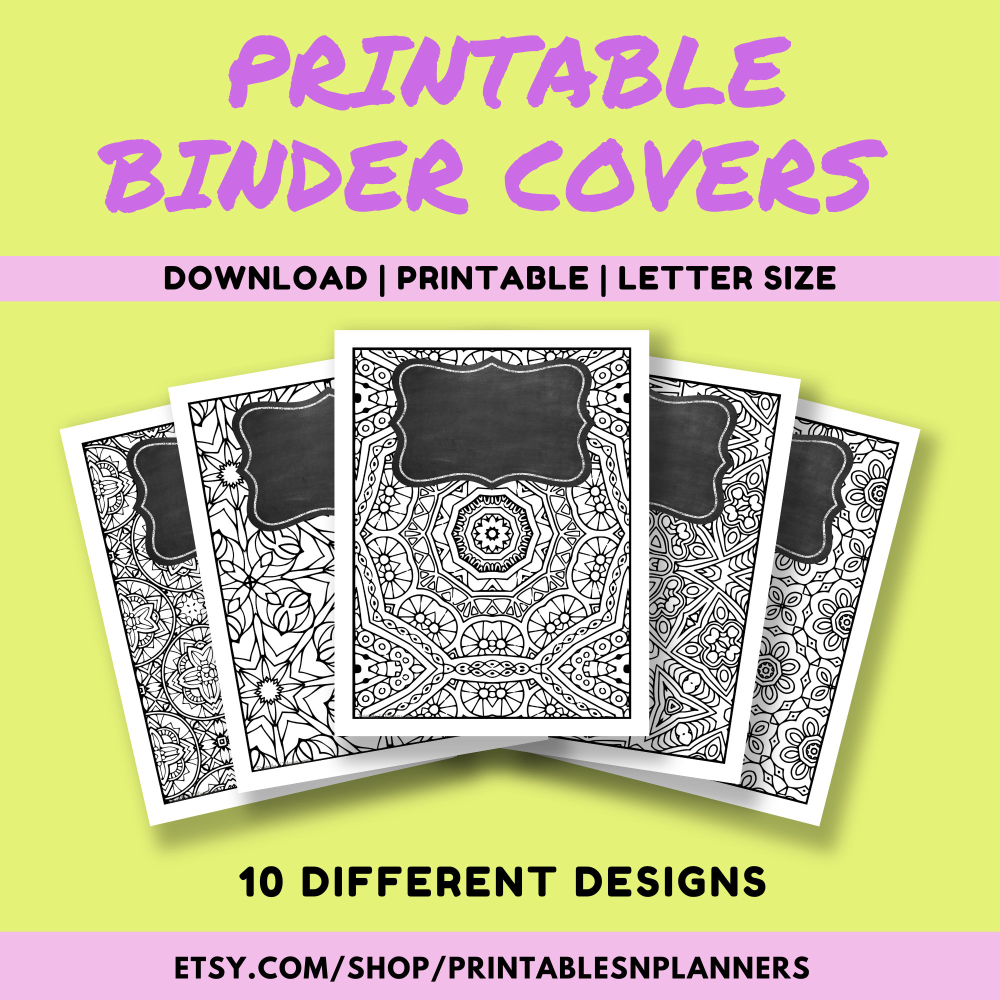 Printable Binder Covers, Coloring Sheets, Mandala 3 Coloring Sheets ...