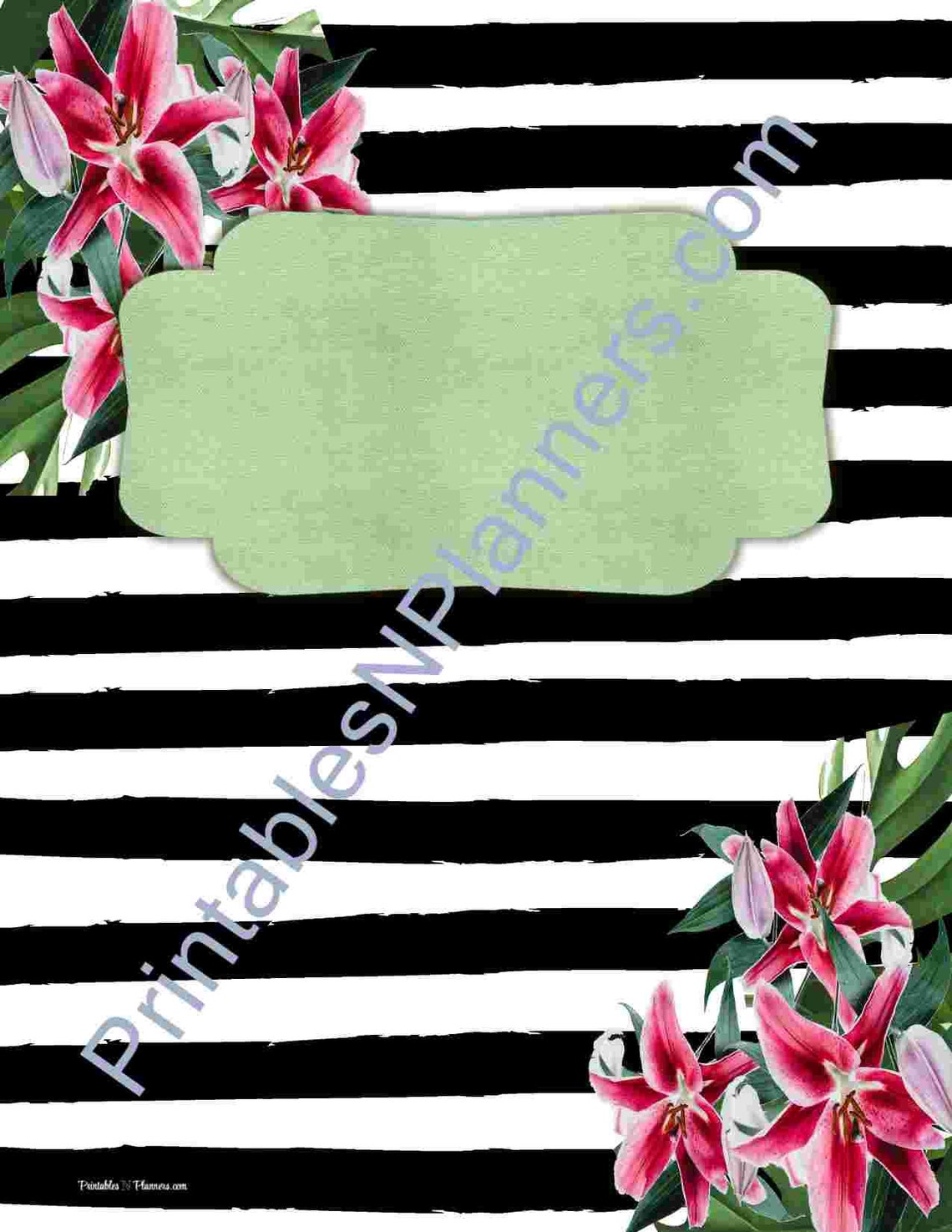 Tropical 2 Design Printable Binder Covers Editable Instant | Etsy