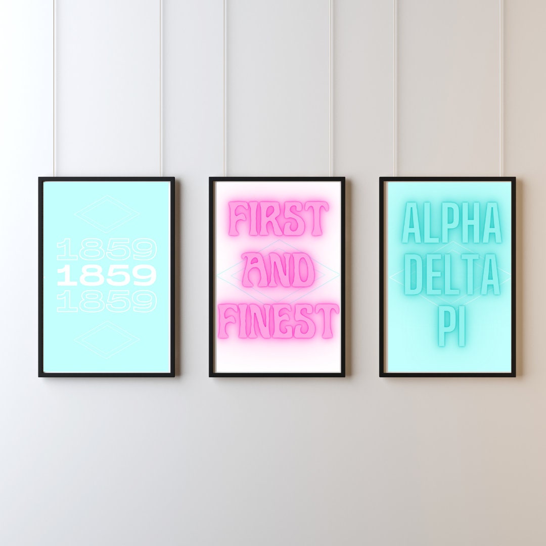 Printable Sorority Wall Art, Adpi Print Art, Big Little Sister Gift ...