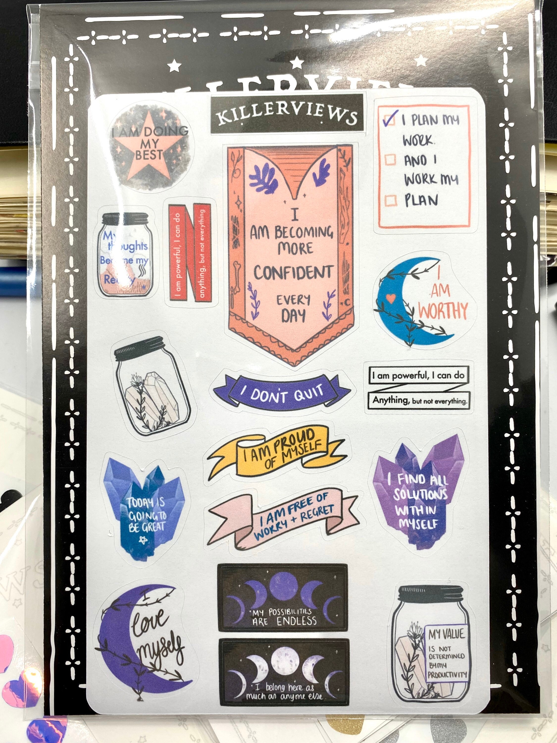 Affirmation Sticker Sheet Positive Self Care Planner Sticker - Etsy