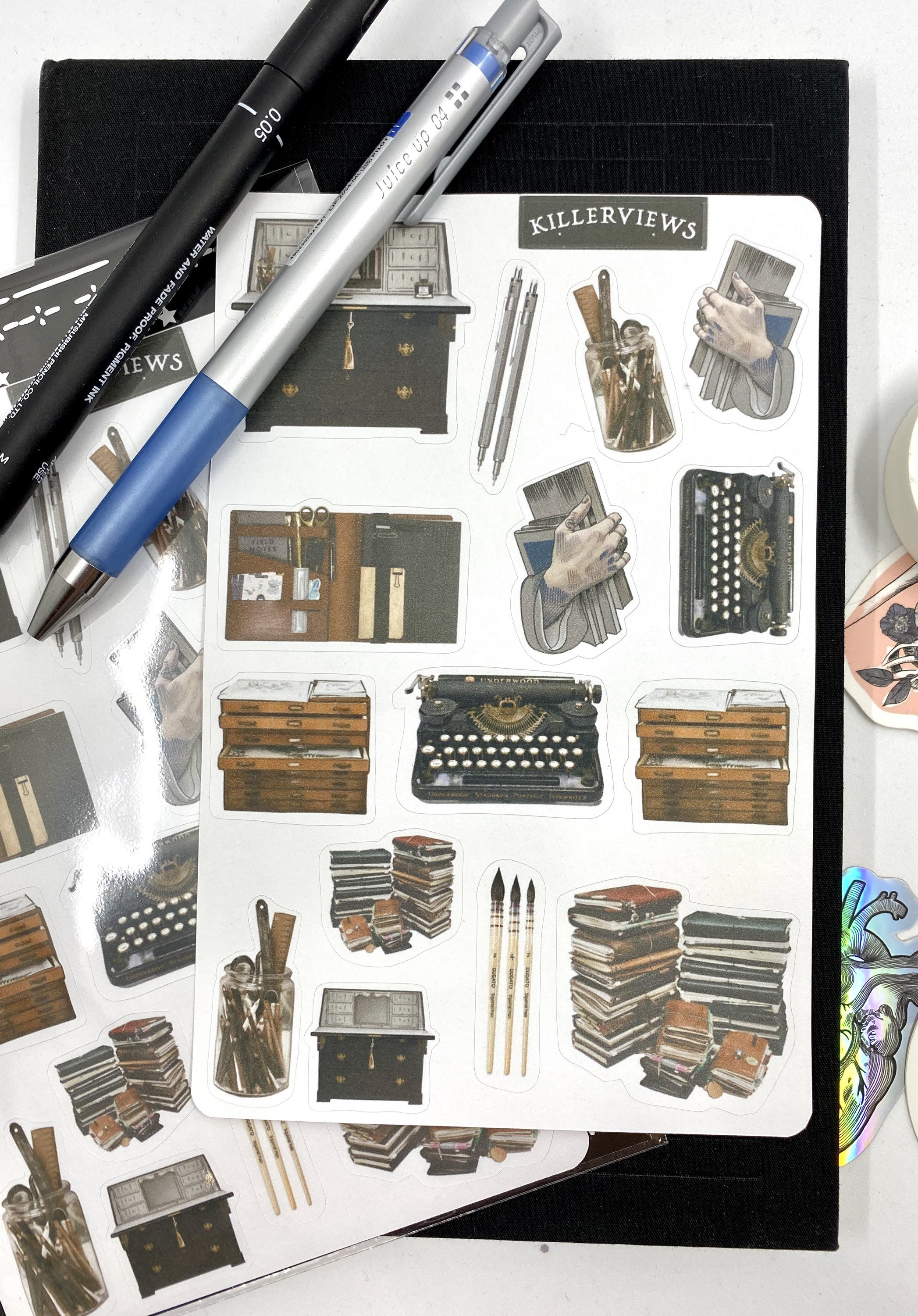 Gothic Stationery Planner Sticker Sheet for Bullet Journal Kit and ...