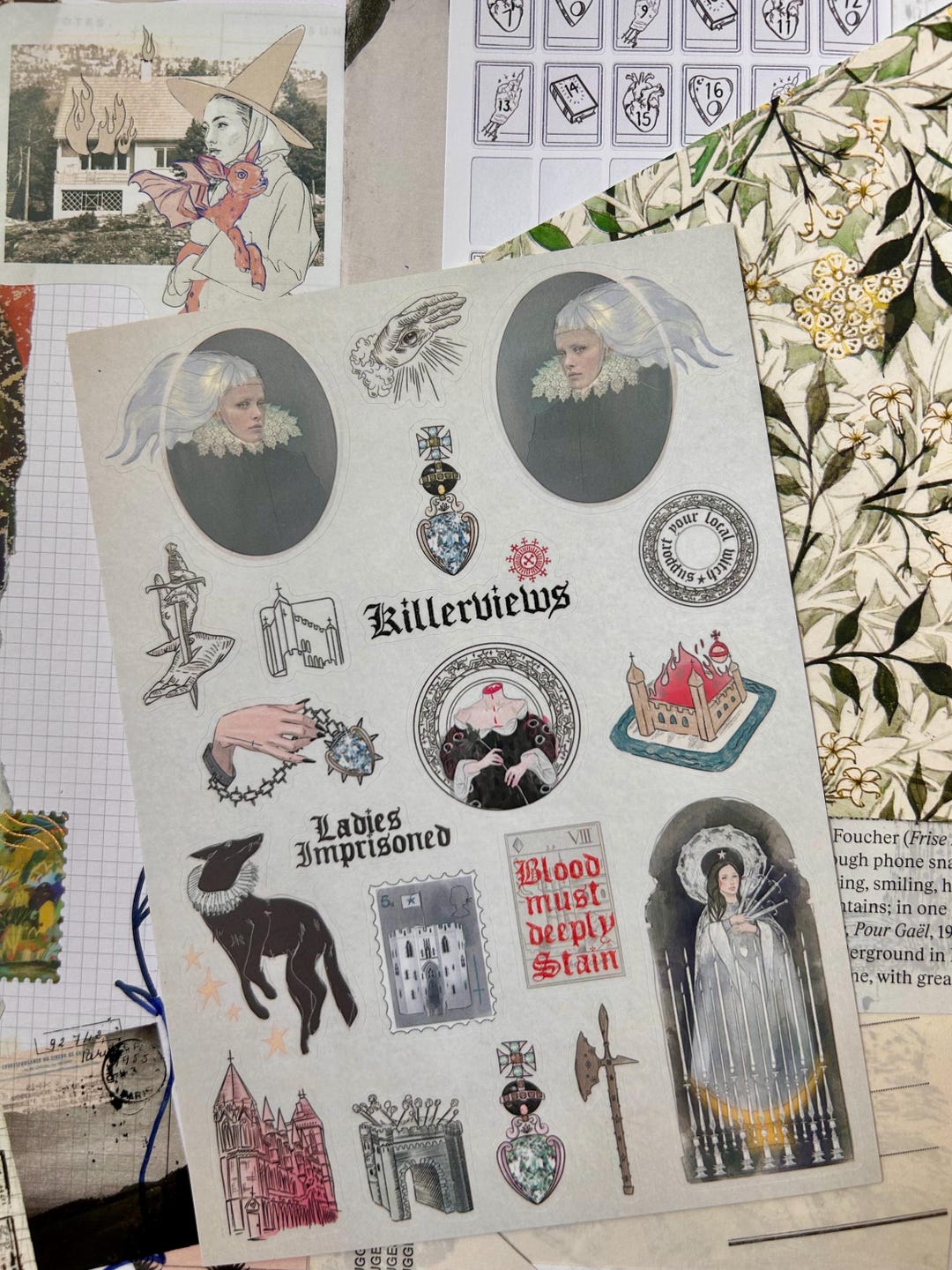 Tower of London Witch Planner Sticker Sheet for Bullet Journal Kit and ...