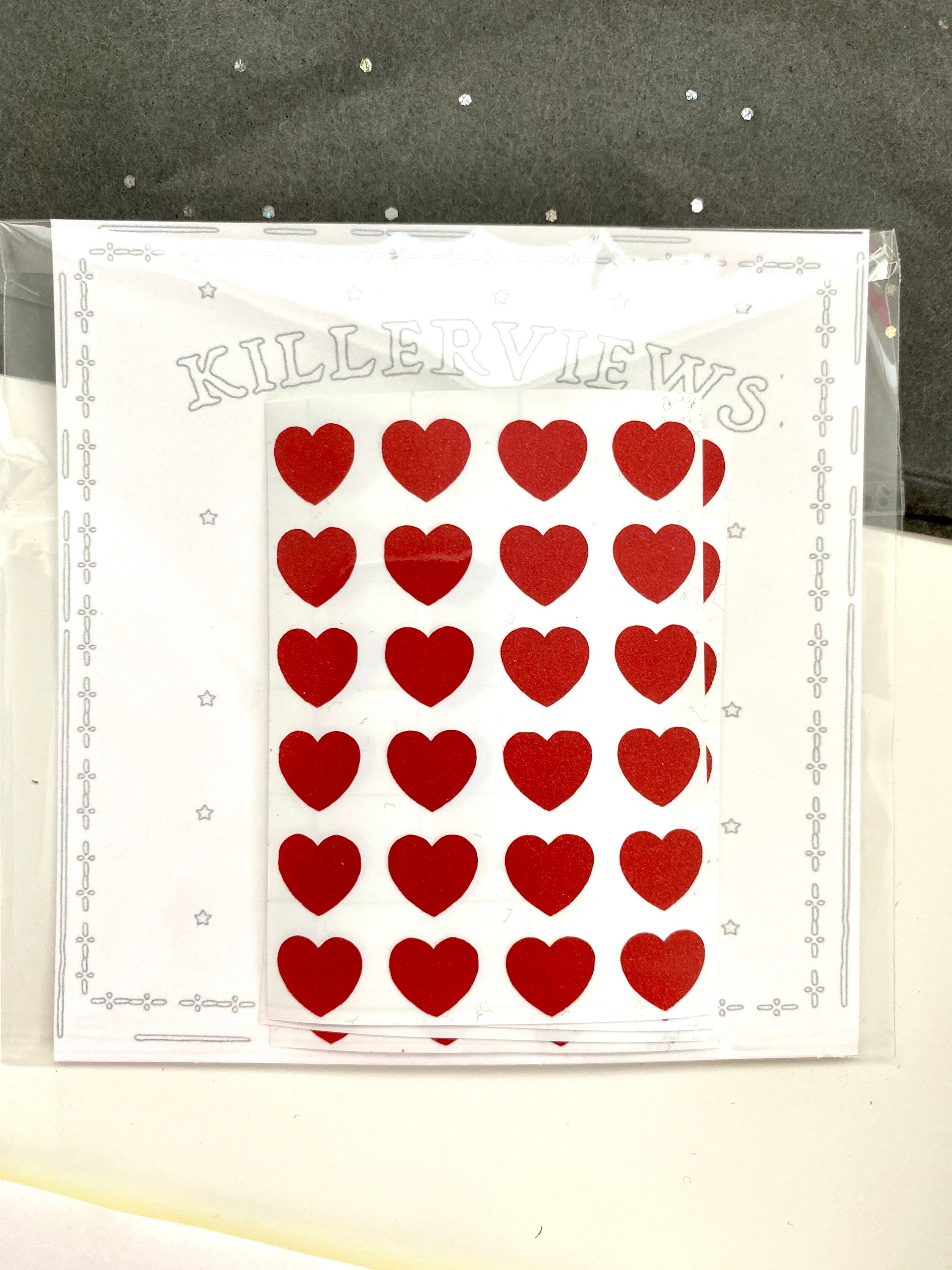 Glitter Heart Stickers for bullet journalling and scrapbooks or ...