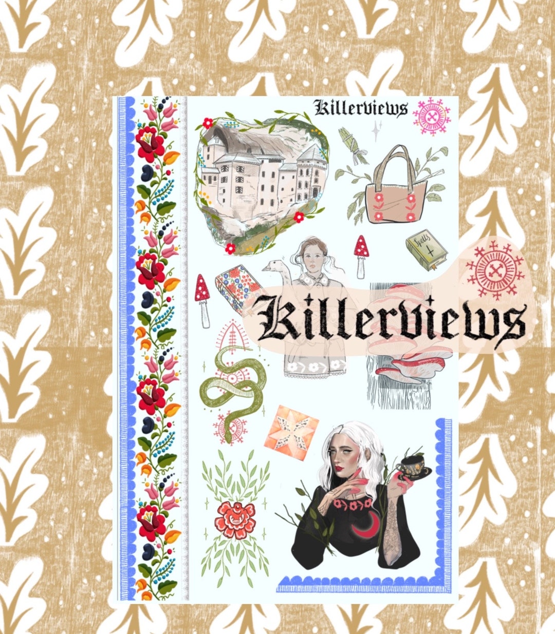 Folklore Fae Tea Witch Journal Sticker Sheet for Bullet Journal Kit and ...
