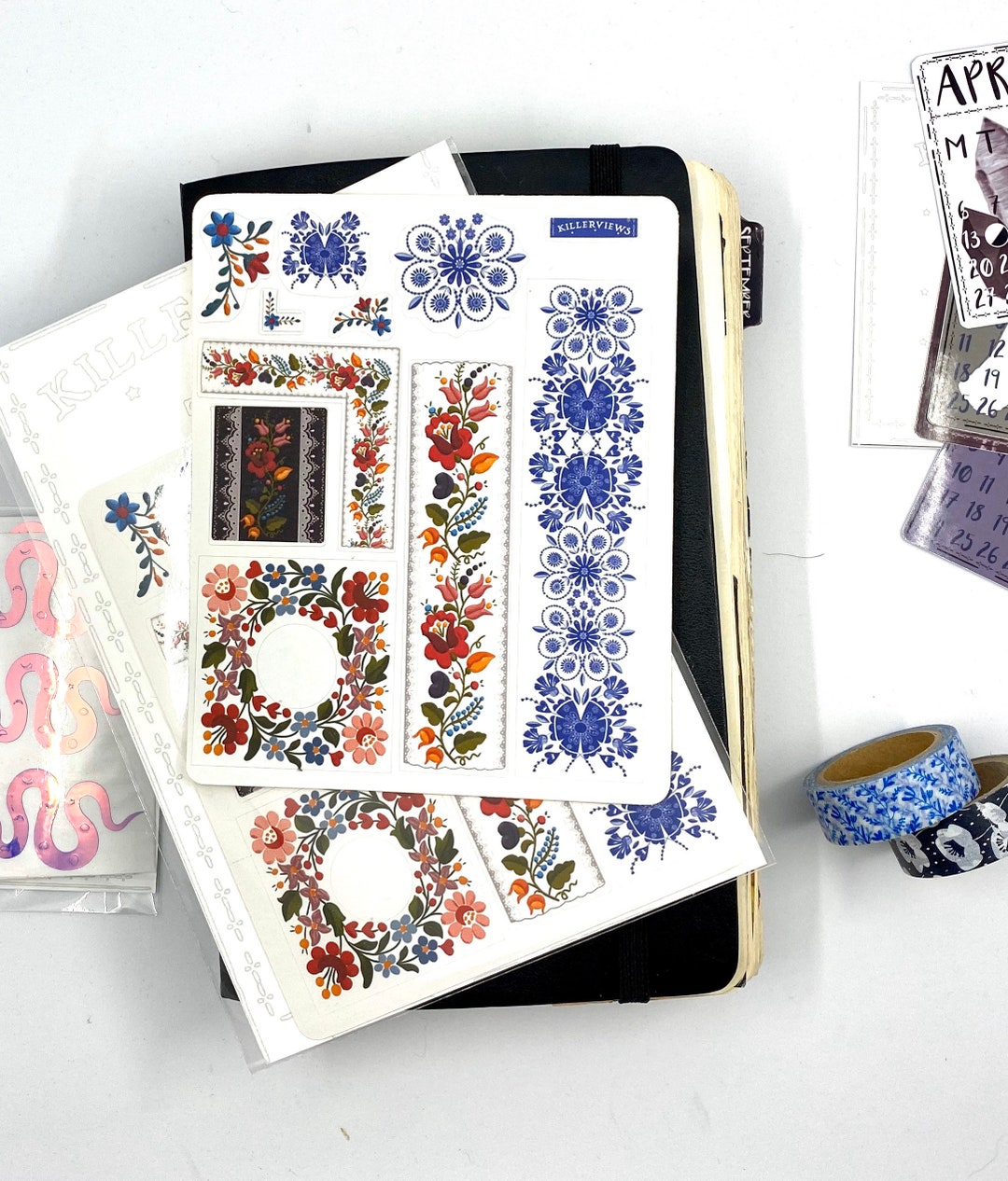 Hungarian Folk Art Sticker Sheet for Bullet Journal Kit and Planner ...