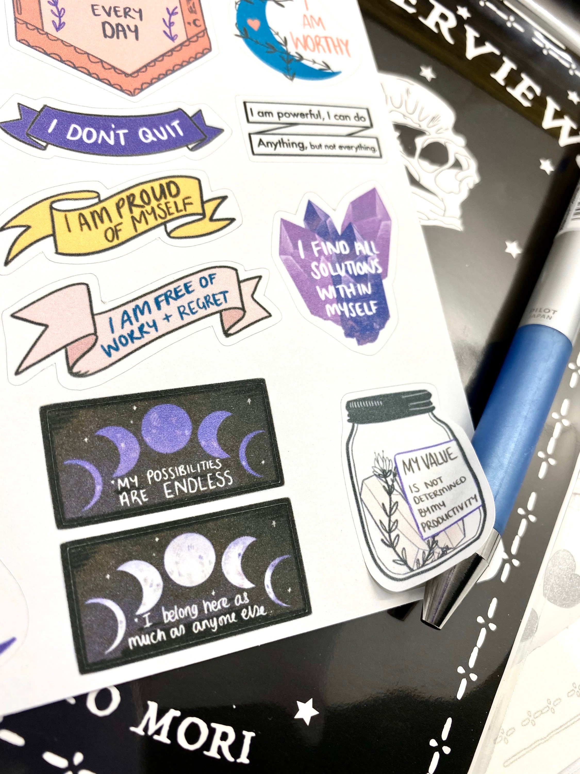 Affirmation Sticker Sheet Positive Self Care Planner Sticker - Etsy