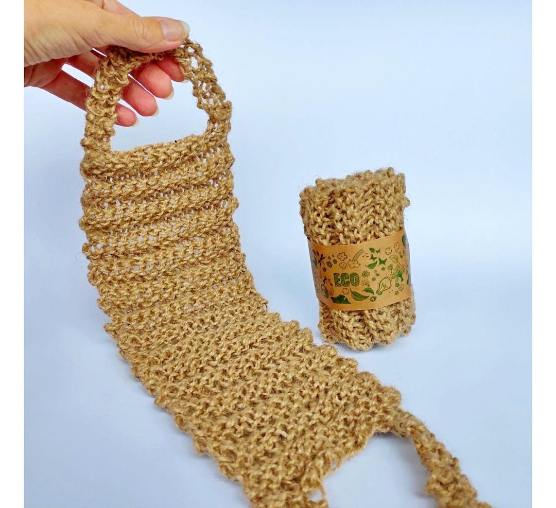 Exfoliating Back Washcloth Crochet From Natural Jute Thread -body ...