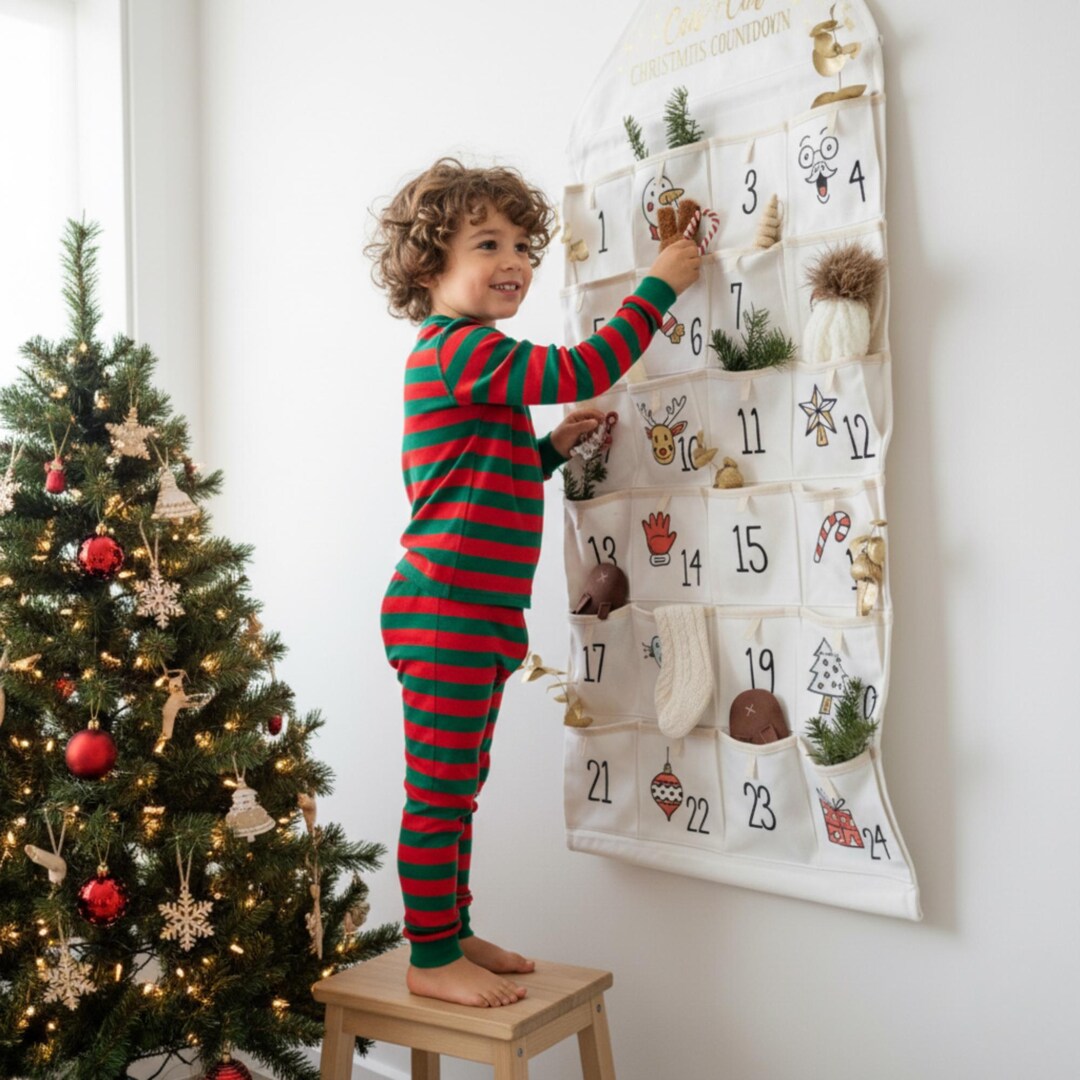 Fabric Advent Calendar for Kids, Christmas Countdown, Baby First ...