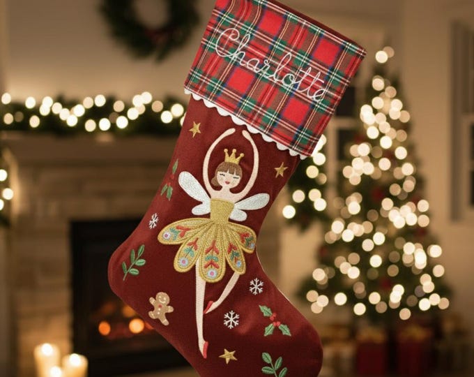 Personalized Christmas Fairy Stocking, Stephen Joseph Personalized ...