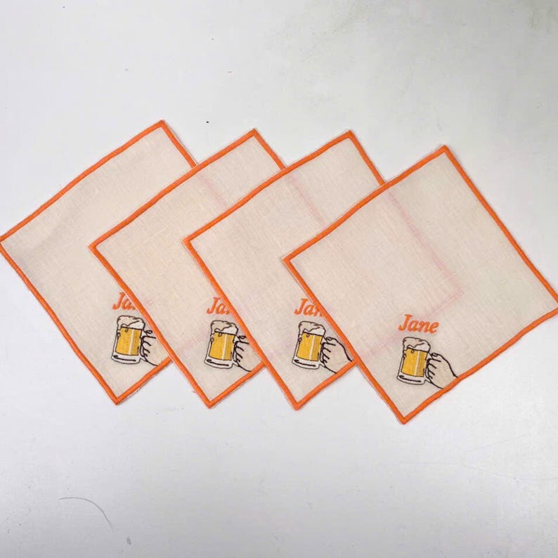 Custom Cocktail Napkin, 4 Custom Cocktail Napkins,personalization ...
