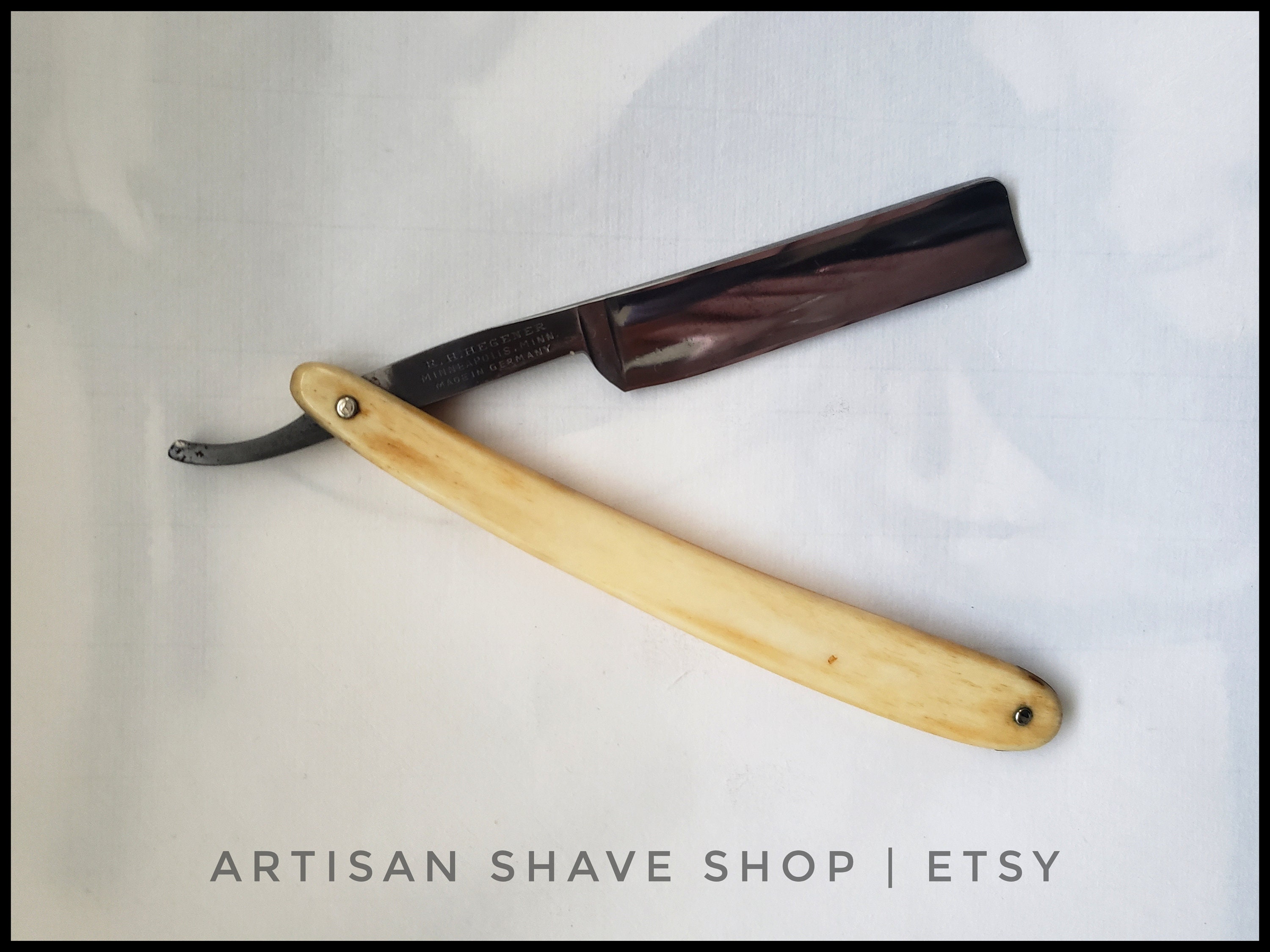 Antique R H Hegener The Magnetic Straight Razor | Etsy