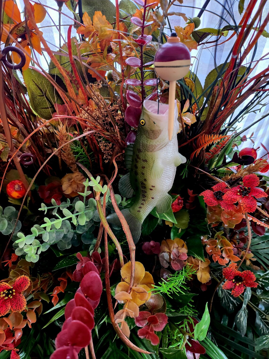 Fishing Memorial Saddle Fishing Casket Spray Fishing Funeral Spray ...