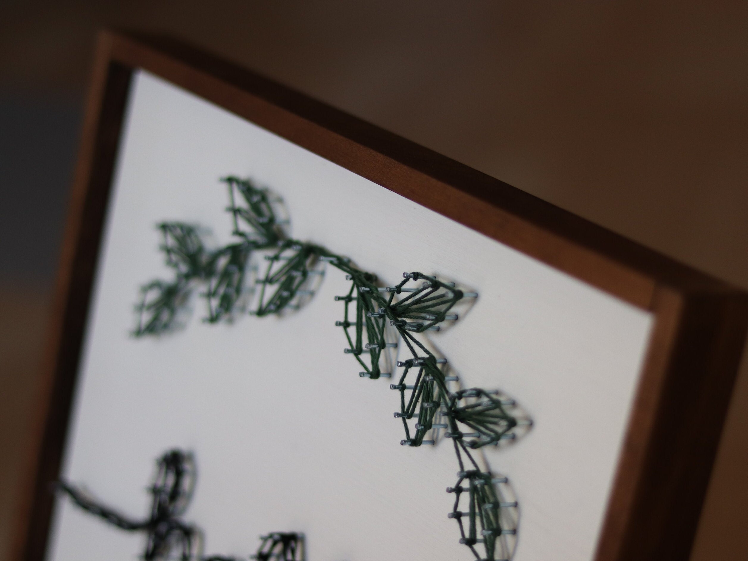 String Art Stringart Thread Picture With Frame hello Mural Wandeko Wood ...