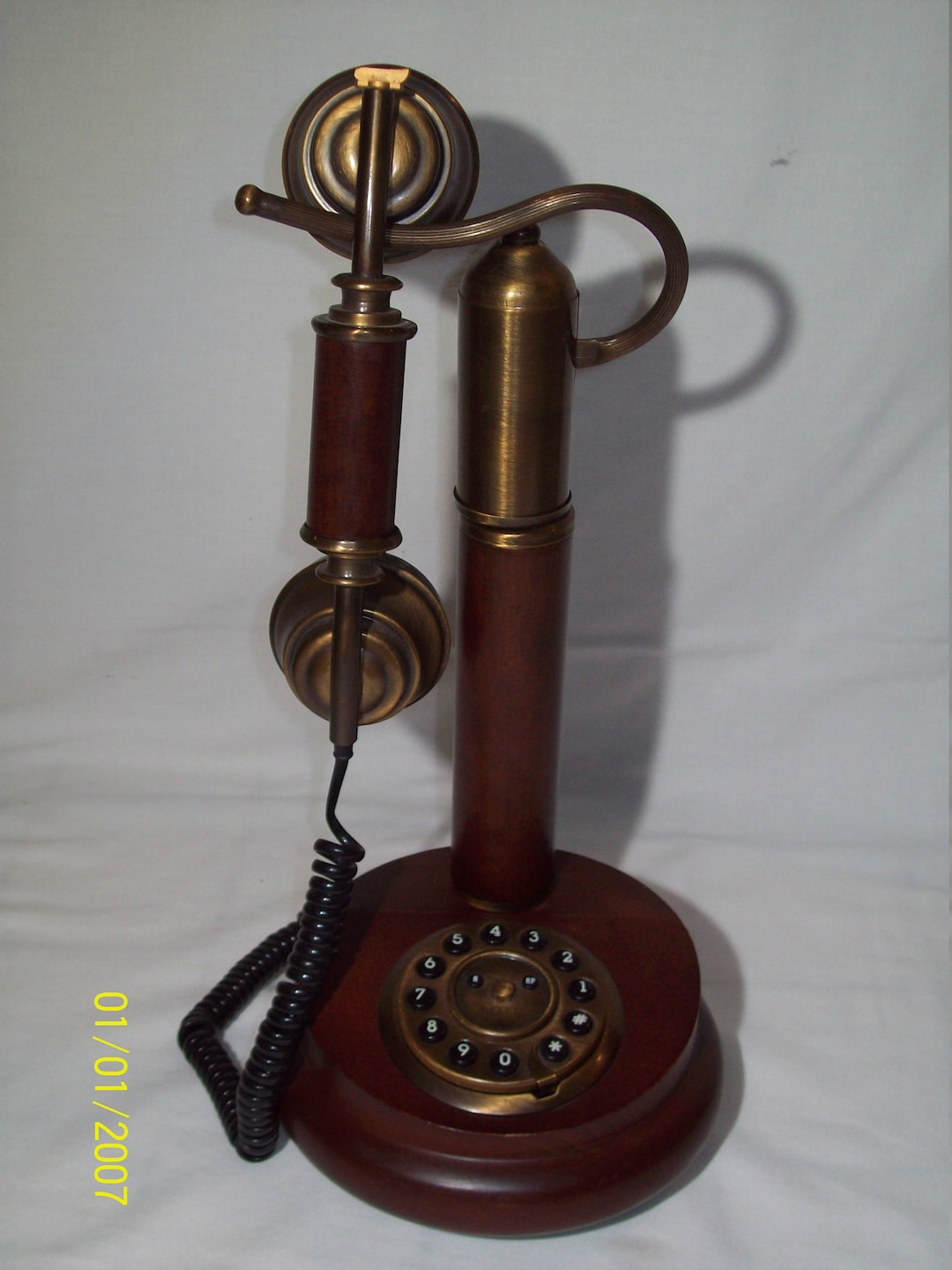Vintage 2007 Sitl Candle Stick Telephone ~ Push Button Desk Top Phone ...